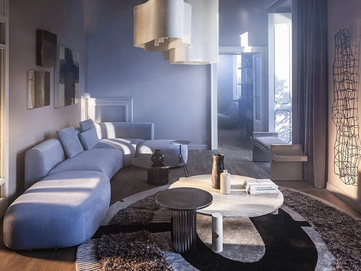 Allure coffee table by Baxter: a tribute to Doric columns