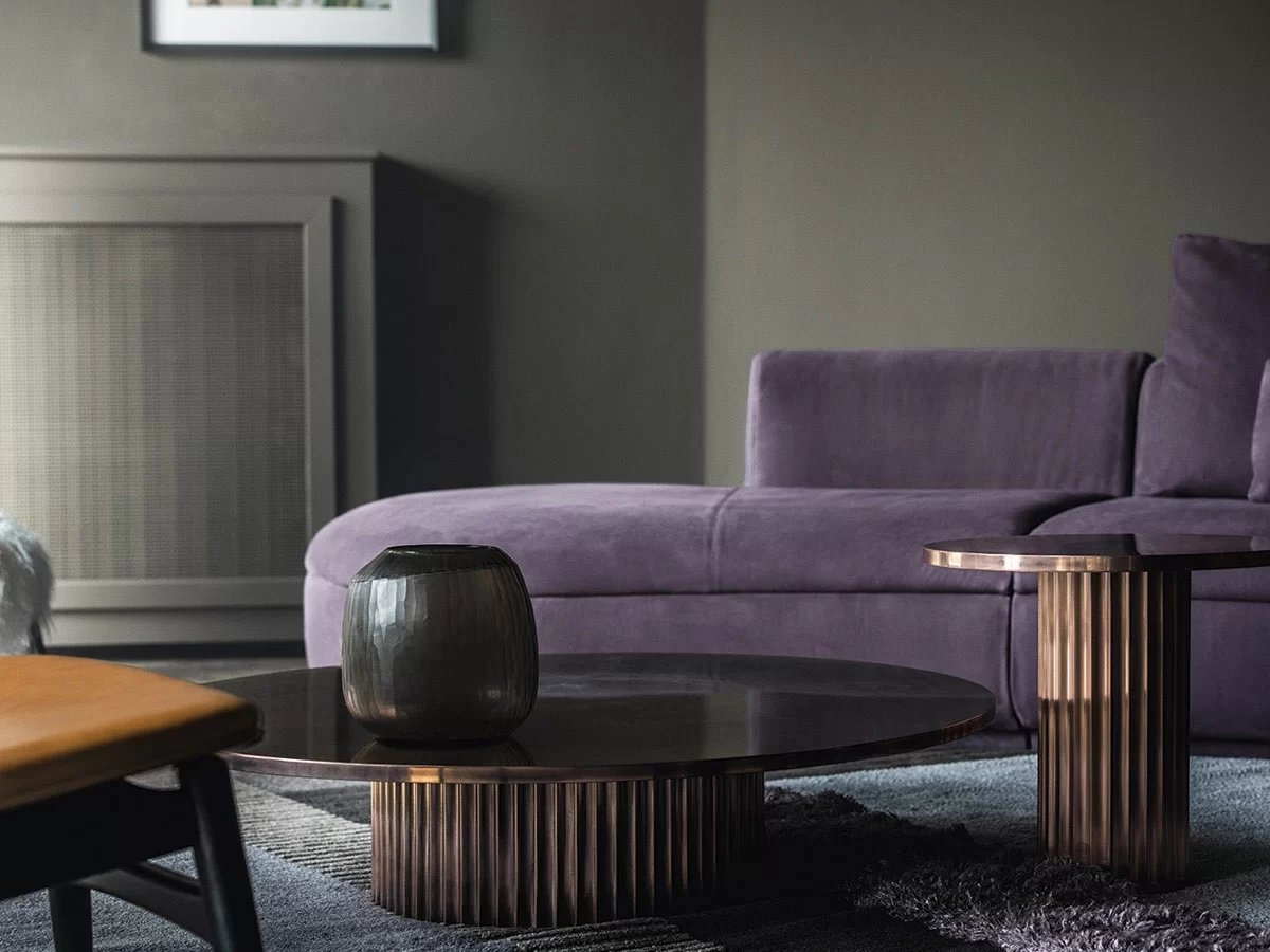 Allure coffee table by Baxter: a tribute to Doric columns