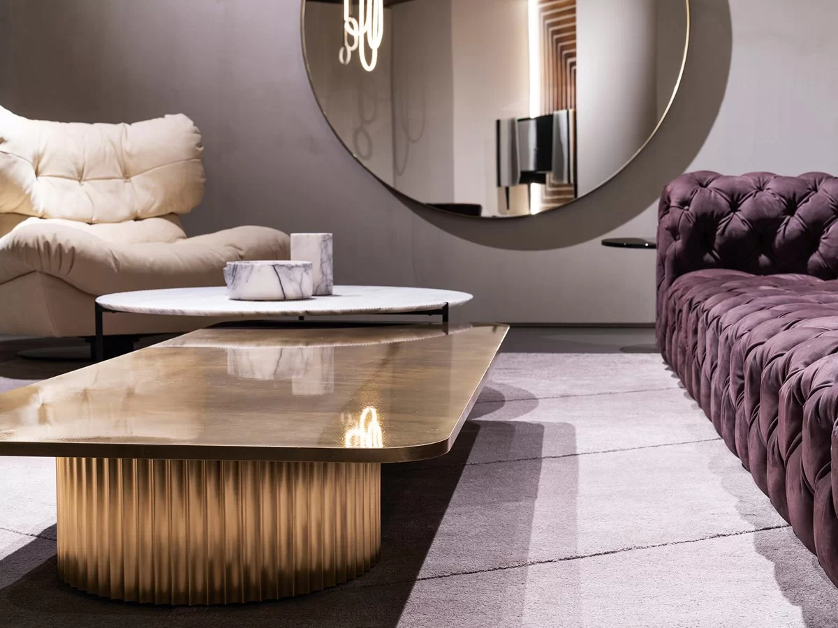 Allure coffee table by Baxter: a tribute to Doric columns