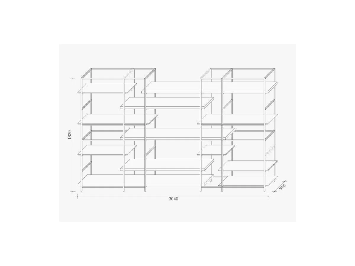 Plain bookcase by Lema: unleash your creativity