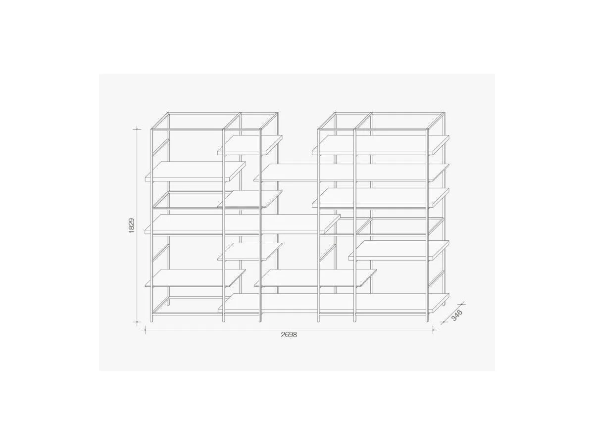 Plain bookcase by Lema: unleash your creativity