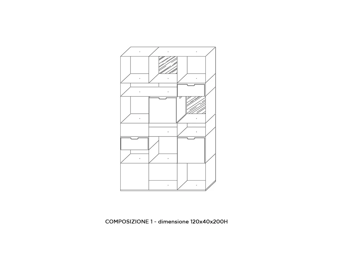 Infinity bookcase by Flexform