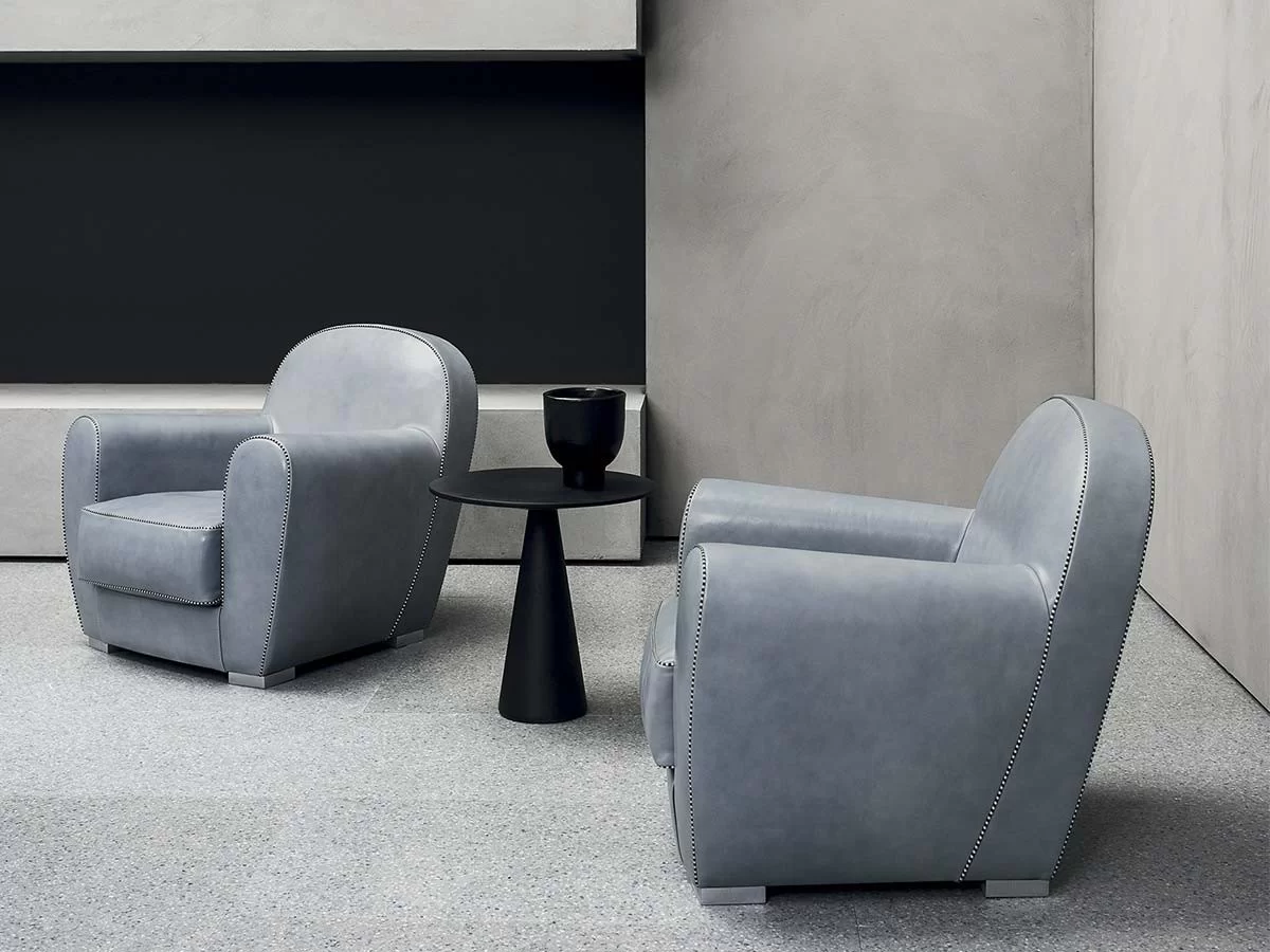Amburgo Baby leather armchair by Baxter Italy